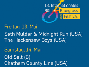 22. Internationales Bühler Bluegrass-Festival vom 29. bis 31. Mai 2026 ...